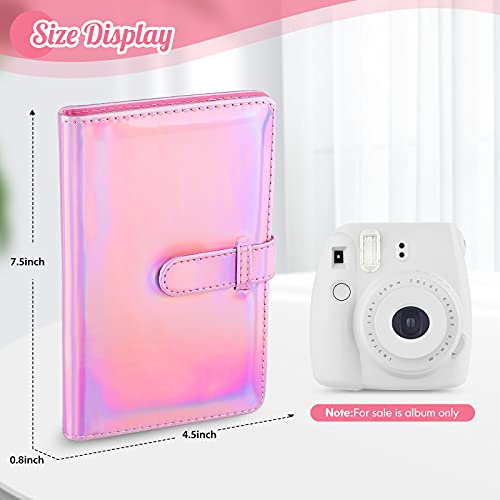 Ablus 96 Pockets Photo Album for Fujifilm Instax Mini 11 90 70 9 8+ 8 LiPlay Instant Camera, Polaroid Snap SnapTouch PIC-300 Z2300 Instant Camera & Zip Instant Printer(Magic Pink)