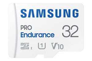 samsung pro endurance 32gb microsdxc memory card with adapter for dash cam, body cam, and security camera – class 10, u1, v10 (‎mb-mj32ka/am)