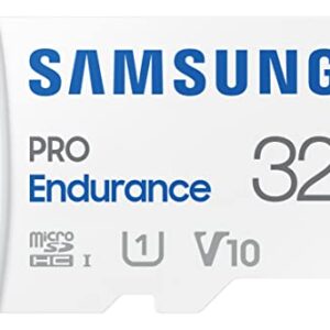 SAMSUNG PRO Endurance 32GB MicroSDXC Memory Card with Adapter for Dash Cam, Body Cam, and security camera – Class 10, U1, V10 (‎MB-MJ32KA/AM)