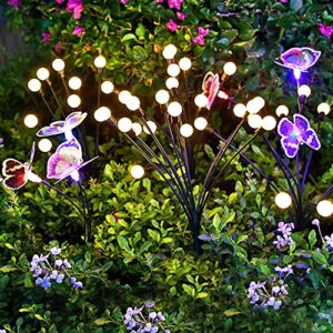 Arily Solar Powered Firefly Lights Outdoor 10 Pack Solar Firefly Lights Outdoor Waterproof , Firefly Solar Garden Lights Outdoor Starburst Swaying Lights for Yard Patio Pathway Decoration