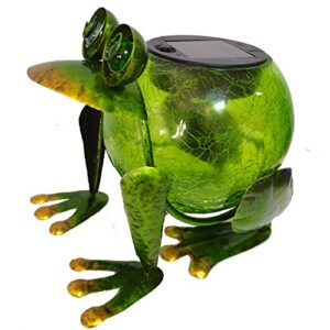 yard décor frog solar light iron ornament garden decor waterproof outdoor decorations for patio tabletop led lantern