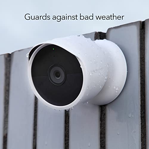 Wasserstein Protective Cover Compatible with Google Nest Cam Outdoor or Indoor, Battery - Protective Silicone Cover for Your Camera (1 Pack/White)