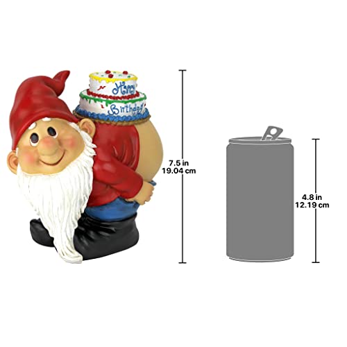 Birthday Decorations - Garden Gnome Statue - Loonie Moonie Happy Birthday Gnome Statue - Naughty Gnomes - Mooning Gnomes Statues