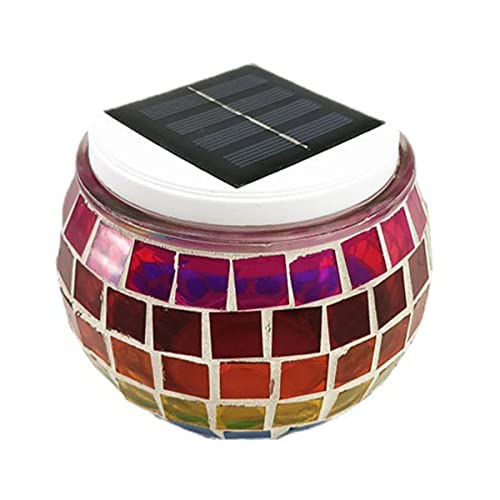 A2B Mosaic Solar Light Solar Powered Mosaic Glass Ball Light IP44 Waterproof Solar Garden Lights Auto ON/Off Solar Table Light Solar Lawn Landscape Lamp for Home Yard Patio Party Decorations A2B