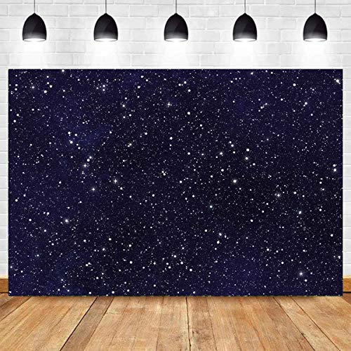 Night Sky Star Backdrops Universe Space Theme Starry Photography Backdrop Galaxy Stars 5x3ft Vinyl Children Boy 1st Birthday Party Photo Background Newborn Baby Shower Banner Photo Studio Booth