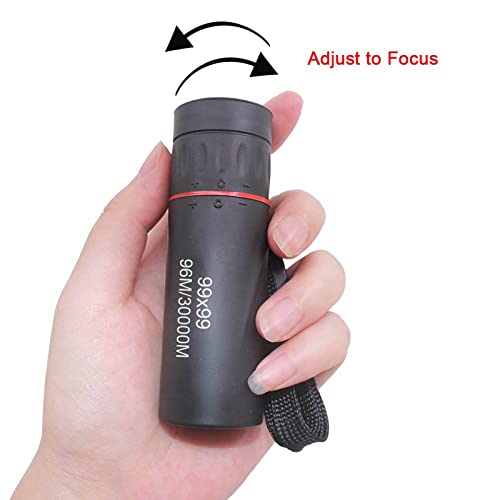 LIMENG Mini Telescope for Adults,99x99 HD Optical Focus Telescope Waterproof Mini Monocular Telescope for Sporting Events,Concerts,Camping Scope,Travelling,Black