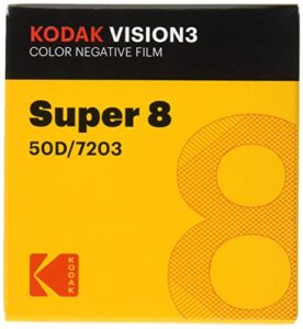 kodak super 8 color negative vision3 50d 7203 / 50ft cartridge