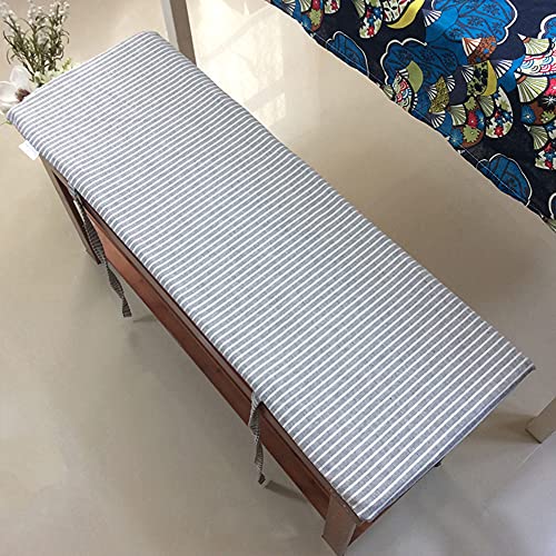 Hruile 2cm Thickness Washable Bench Cushion Soft 2-4 Seater Kitchen Dining Chair Cushion Long Bench Seat Cushion Pad Mat for Indoor Outdoor Garden Patio Swing,80x40x2cm,Blue