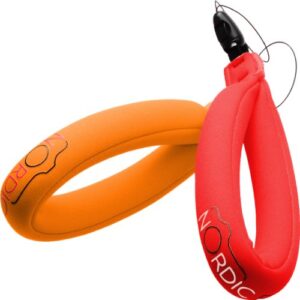 nordic flash waterproof camera float – pack of 2 – red & orange