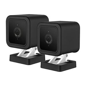 aobelieve silicone skin for wyze cam v3 camera, black, 2-pack