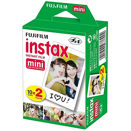 Fujifilm Instax Mini Film 20 Prints for Fuji 8 50s 25 7s 90 300, Full Color, Twin Pack