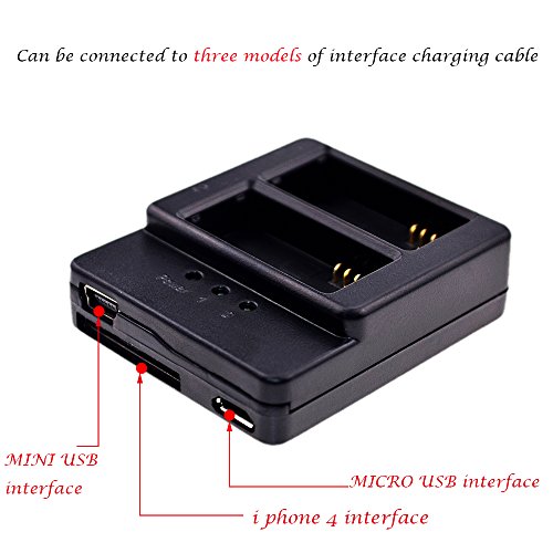 Suptig Battery (2 Pack) and Daul Charger for Gopro HERO3 Gopro HERO3+ and Gopro AHDBT 301 AHDBT 302