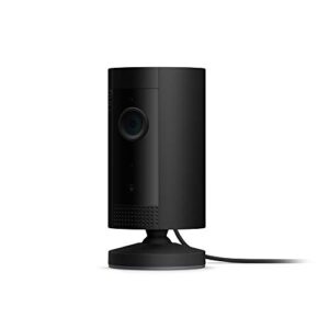 ring indoor cam, compact plug-in hd security camera with two-way talk, works with alexa – black