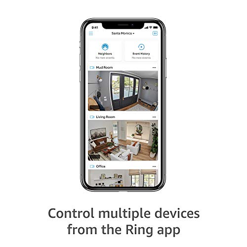 Ring Indoor Cam, Compact Plug-In HD security camera with two-way talk, Works with Alexa - Black