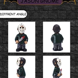 Horror Movie Garden Gnomes Decoration Outdoor Statue Nightmare Jason Michael Myers Figurines Lawn Halloween Decor (Jason)