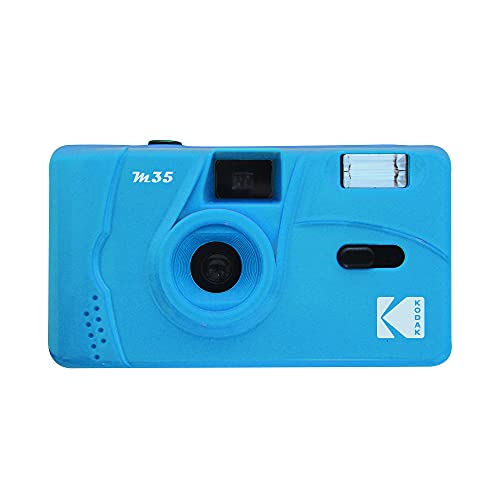 Kodak M35 35mm Film Camera, Reusable, Focus Free, Easy to Use, Build in Flash and Compatible with 35mm Color Negative or B/W Film (Film and AAA Battery NOT Included) (Cerulean Blue)