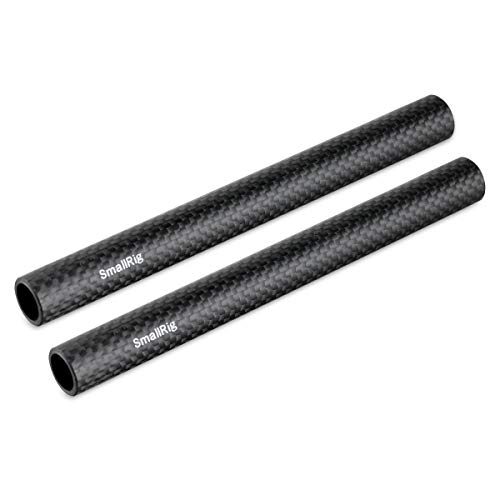 SmallRig 15mm Carbon Fiber Rod for 15mm Rod Support System (Non-Thread), 6 inches Long, Pack of 2-1872