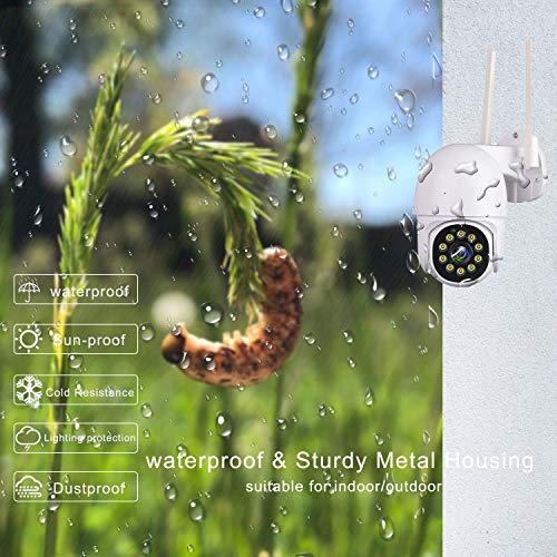 Tuya Smart Life Security Camera,1080P HD Wireless WiFi Home Surveillance Pan/Tilt 360° View Waterproof Night Vision, Human Detection,Auto Tracking