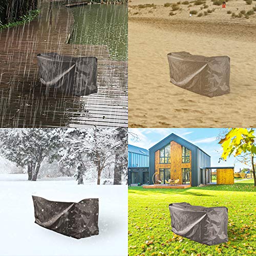 HOMEZILLIONS Patio Cover Patio Conversation Set Covers Patio Furniture Sets Covers Conversation Set Outdoor Cover for Outdoor 3 Piece Furniture Rectangular Water Proof Windproof Dust 63×26×32inch