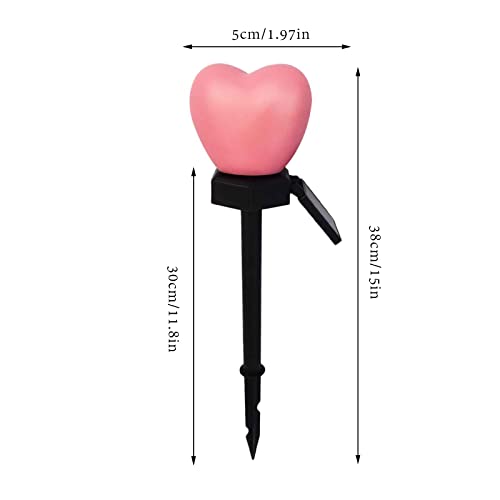 Solar Plug Christmas Lights Day Lights LED Garden Tree Stakes Solar Valentine's Decorations Outdoor Decoration & Hangs Sculpture Statue (Pink, One Size)