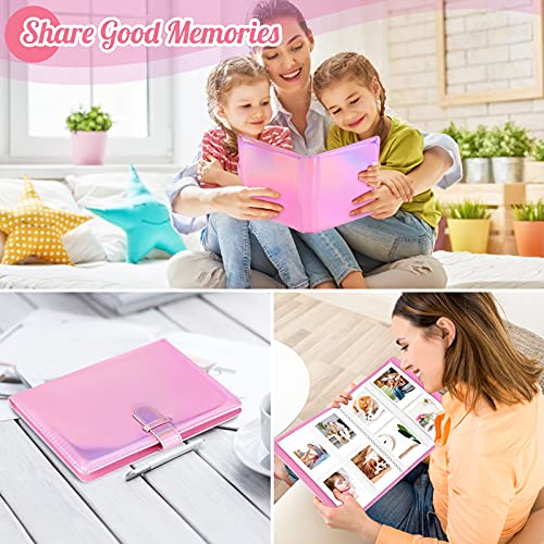 Ablus 128 Pockets Mini Photo Album for Fujifilm Instax Mini Camera, Polaroid Snap, Z2300, SocialMatic Instant Cameras & Zip Instant Printer (Magic pink)