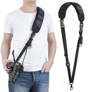 waka Camera Neck Strap with Quick Release and Safety Tether, Adjustable Camera Shoulder Sling Strap for Nikon Canon Sony Olympus DSLR Camera - Retro