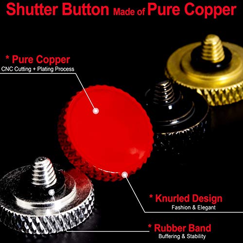 Camera Shutter Button (2 Pack/Red) Upscale and Delicate Soft Shutter Release Button