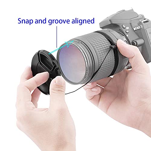 52mm Lens Cap Compatible for Nikon AF-S(Not AF-P) DX 18-55mm f3.5-5.6G ED/VR/VR II,AF(Not AF-S) Nikkor 50mm f/1.8D,AF(Not AF-S) 50mm f/1.4D[2 Pack]