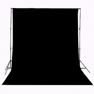 hmtfoto background solid black backdrop muslin portrait background screen for photo backdrop video photography studio(5x7ft, black)