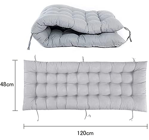 KRIDDR Thick Garden Bench Cushion 2 3 Seater Rectangle Chair Cushion 80/100/120cm Bench Cushions for Indoor Outdoor Chaise Lounge Swing