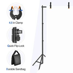 EMART Photo Video Studio 10x7Ft (WxH) Adjustable Background Stand Backdrop Support System Kit with Carry Bag