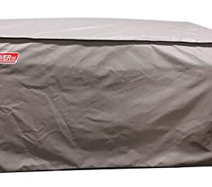 XXL Storage Box Cover with Straps and Handles, Waterproof Heavy Duty Outdoor Furniture Winter Cover for Keter, Suncast Container (Deck Box Cover, 63"(L) 30"(D) 28.3"(H))