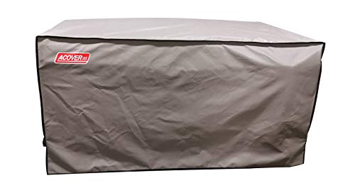 XXL Storage Box Cover with Straps and Handles, Waterproof Heavy Duty Outdoor Furniture Winter Cover for Keter, Suncast Container (Deck Box Cover, 63"(L) 30"(D) 28.3"(H))