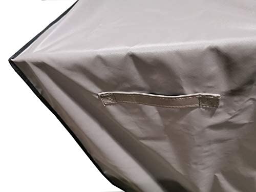 XXL Storage Box Cover with Straps and Handles, Waterproof Heavy Duty Outdoor Furniture Winter Cover for Keter, Suncast Container (Deck Box Cover, 63"(L) 30"(D) 28.3"(H))