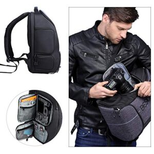 Camera Backpack, Beschoi Waterproof Camera Bag Photography Bag with Tripod Strap and Rain Cover Large Capacity Rucksack for DSLR Camera, Speedlite Flash, Camera Tripod, Laptops, Lens and Accessories