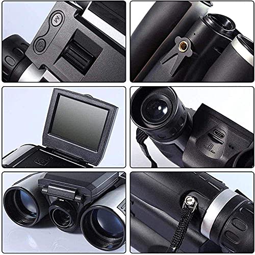 MMAXZ 1080p Digital Camera 2.0" LCD 12x32 Hd Black Binoculars Telescope Folding with Built-in Digital Camera New Full Hd