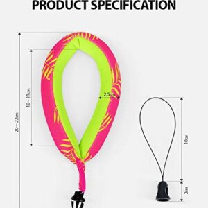 Ringke Waterproof Float Strap (2 Pack), Underwater Floating Strap, Wristband, Hand Grip, Lanyard Compatible with Camera, Phone, Key and Sunglasses (Palm Leaves & Banana)