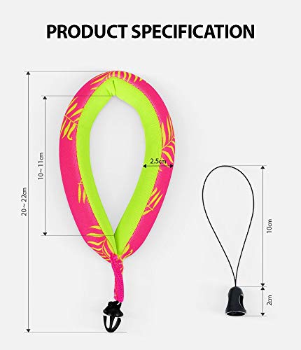 Ringke Waterproof Float Strap (2 Pack), Underwater Floating Strap, Wristband, Hand Grip, Lanyard Compatible with Camera, Phone, Key and Sunglasses (Palm Leaves & Banana)