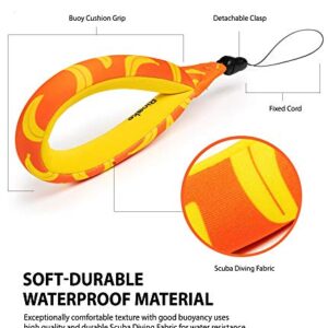 Ringke Waterproof Float Strap (2 Pack), Underwater Floating Strap, Wristband, Hand Grip, Lanyard Compatible with Camera, Phone, Key and Sunglasses (Palm Leaves & Banana)