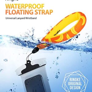 Ringke Waterproof Float Strap (2 Pack), Underwater Floating Strap, Wristband, Hand Grip, Lanyard Compatible with Camera, Phone, Key and Sunglasses (Palm Leaves & Banana)