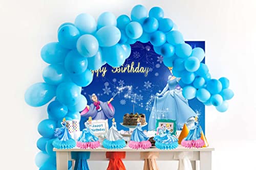 6 PCS Cinderella Princess Theme Honeycomb Centerpieces Colorful Cartoon Princess Cinderella Kids' Birthday Party Decoration (Cinderella)