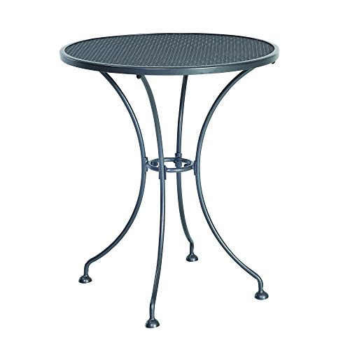 Royal Garden Metal Patio Outdoor Bistro Table - Nova Collection - 24" Patio Bistro Table - Outdoor Patio Table - Industrial Steel Mesh