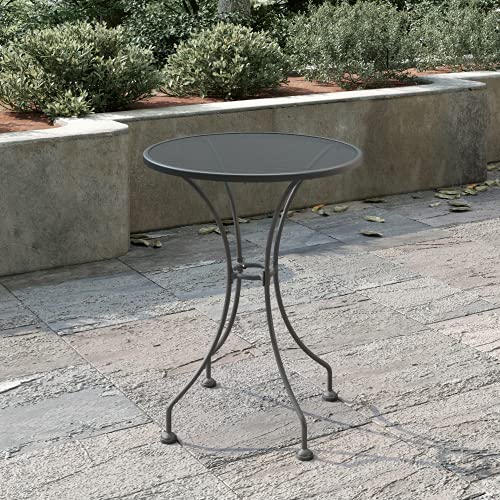 Royal Garden Metal Patio Outdoor Bistro Table - Nova Collection - 24" Patio Bistro Table - Outdoor Patio Table - Industrial Steel Mesh