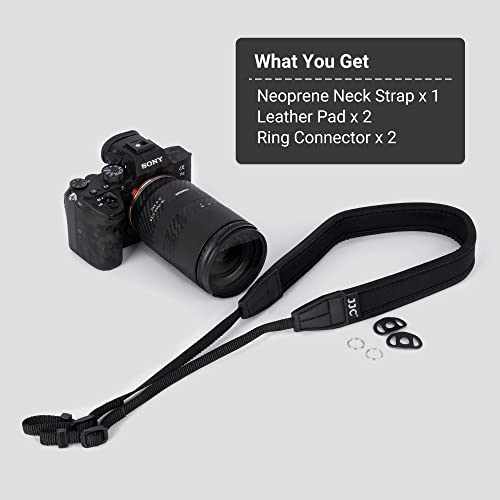 Mirrorless Camera Neck Strap Shoulder Belt for Sony ZV-E10 A7C A6600 A6500 A6400 A7 IV III A7R V IV A7S III A9 II Fujifilm X-T5 X-T4 X-T30 II Nikon Z30 Z50 Canon M50 M6 M5 Mark II -Black