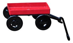 g & f minigardenn 10023 fairy garden miniature little wagon, red