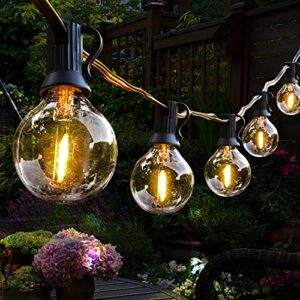 hidixon 100ft outdoor string lights waterproof patio lights,shatterproof led outside lights string globes ul listed exterior lighting backyard bistro party indoor lights string