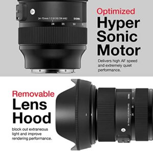 Sigma 24-70mm F2.8 Art for Sony Camera Bundle with Sony 24-70 Sigma Lens, Lens Front and Rear Caps, Lens Hood, Lens Case, 2X 128GB SanDisk Memory Cards (7 Items) - Sigma 24-70mm