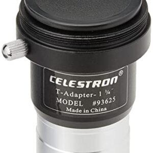 Celestron 93625 1.25 Inch Universal SLR or DSLR Camera T-Adapter, Silver/Black