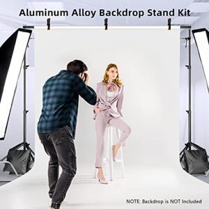 Backdrop Stand 6.5x10ft Adjustable Photo Backdrop Stand kit for Parties Wedding Photography with Carry Bag