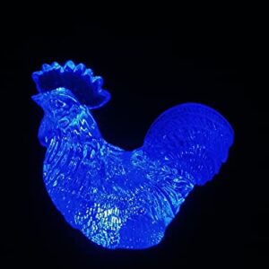 Starry Illuminate 1 PCS Solar Color Changing Rooster Style Garden Stake Light, Clear